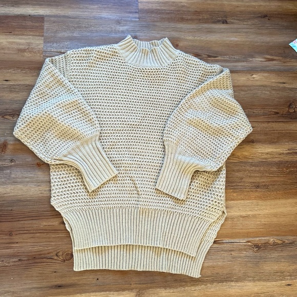 Sweaters | Oversize Large Soft Cream Color Sweater Drop Cut Perfect ...